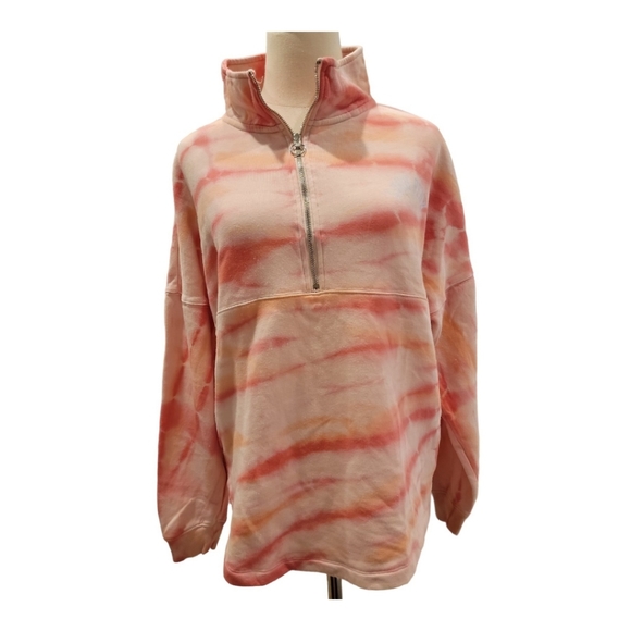 PINK Victoria's Secret | Tops | Nwot Vs Pink Tie Dye Half Zip Pullover ...